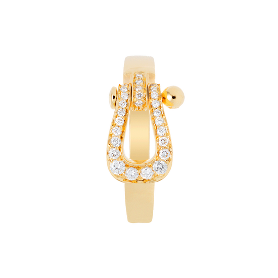 Force 10 ring Medium model 18k yellow gold and diamonds - Fred Paris