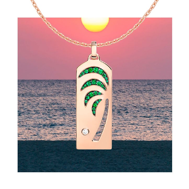 Ombre Féline necklace 18k yellow gold and diamonds - Fred Paris